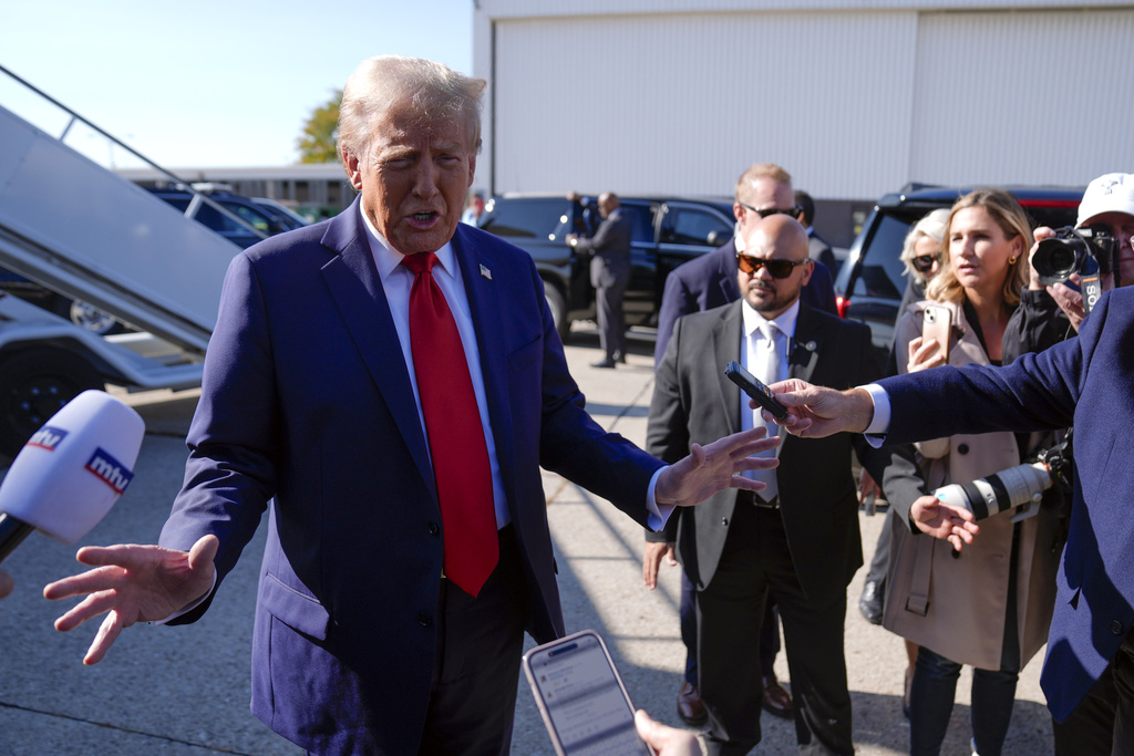 Trump fights back after Harris questions whether he is ‘exhausted ...
